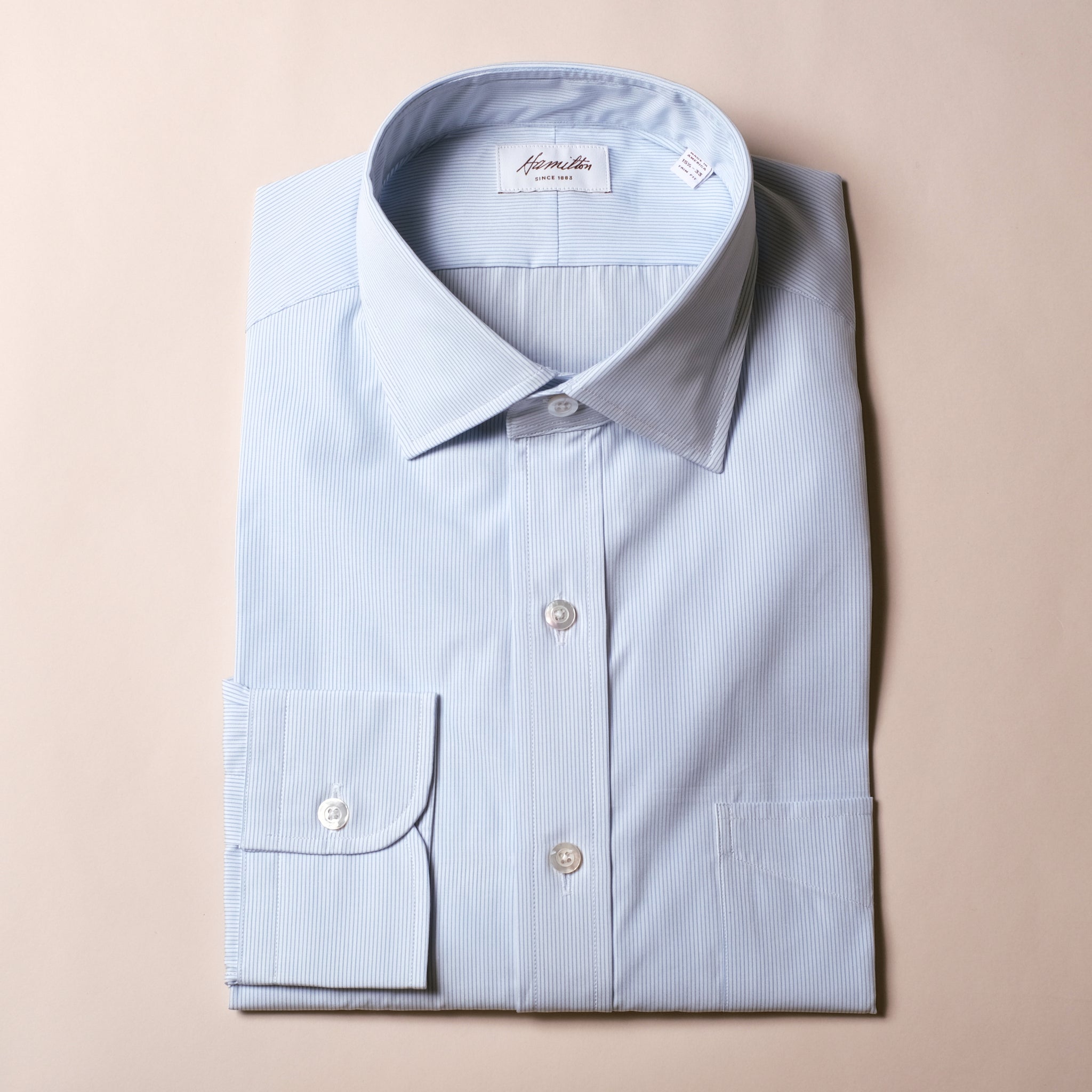 Hamilton Blue Pinstripe Poplin Dress Shirt– Harrison Limited