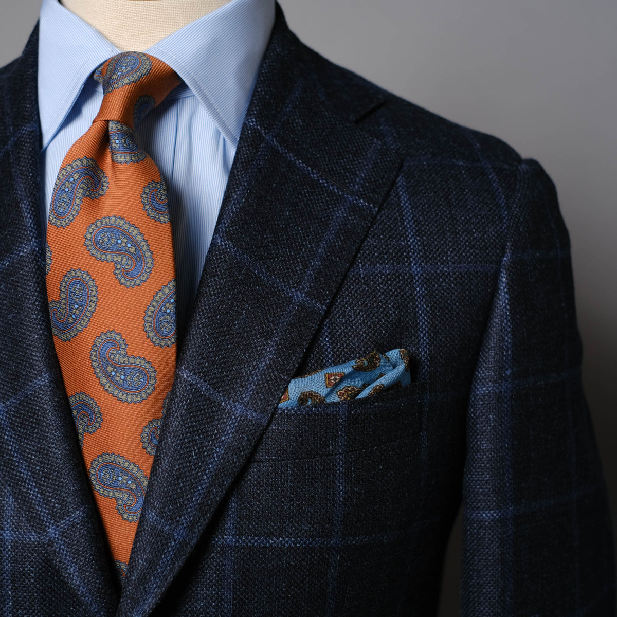Navy with Blue Windowpane Sport Coat by Samuelsohn– Harrison Limited