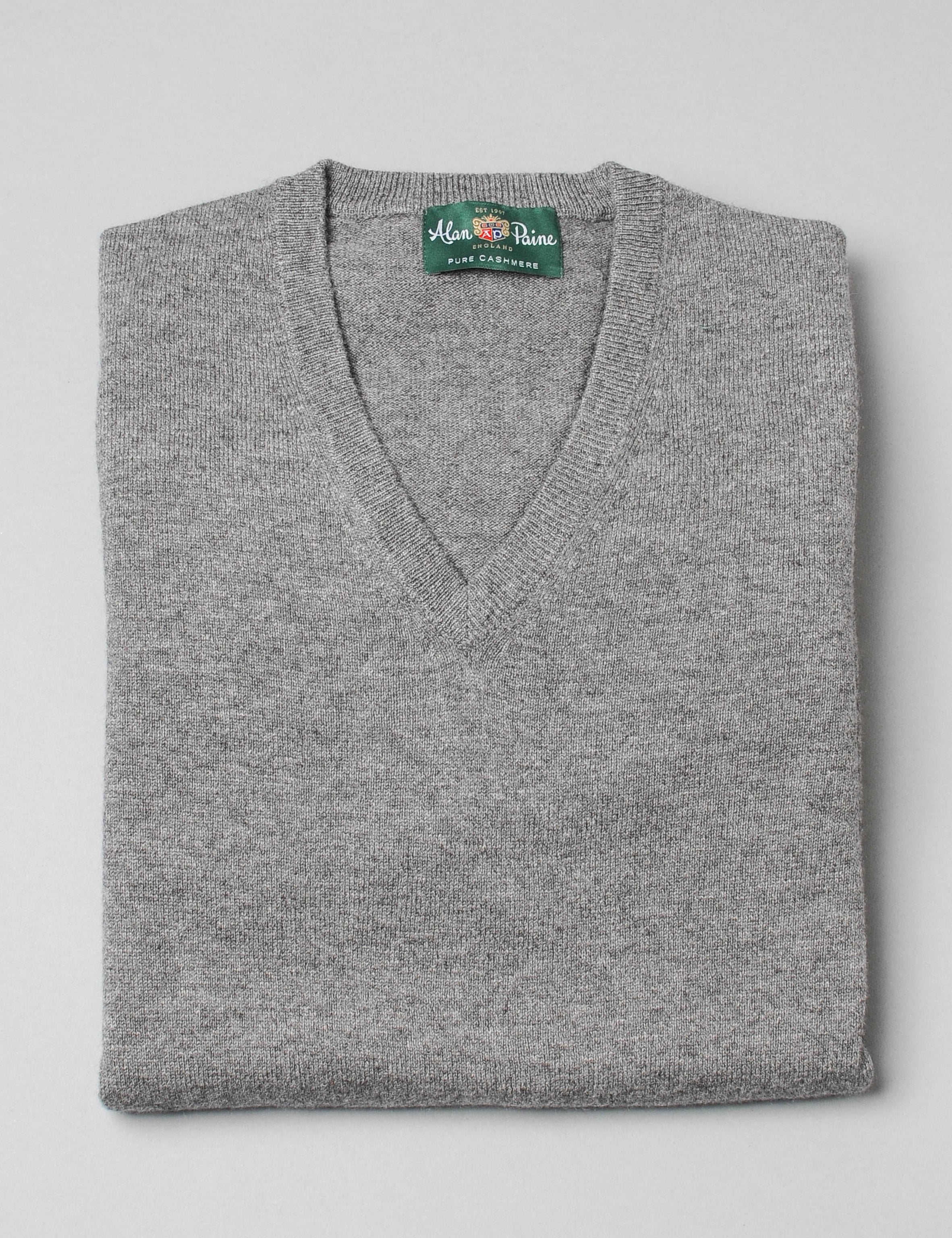 Derby Cashmere V-Neck Sweater by Alan Paine– Harrison Limited